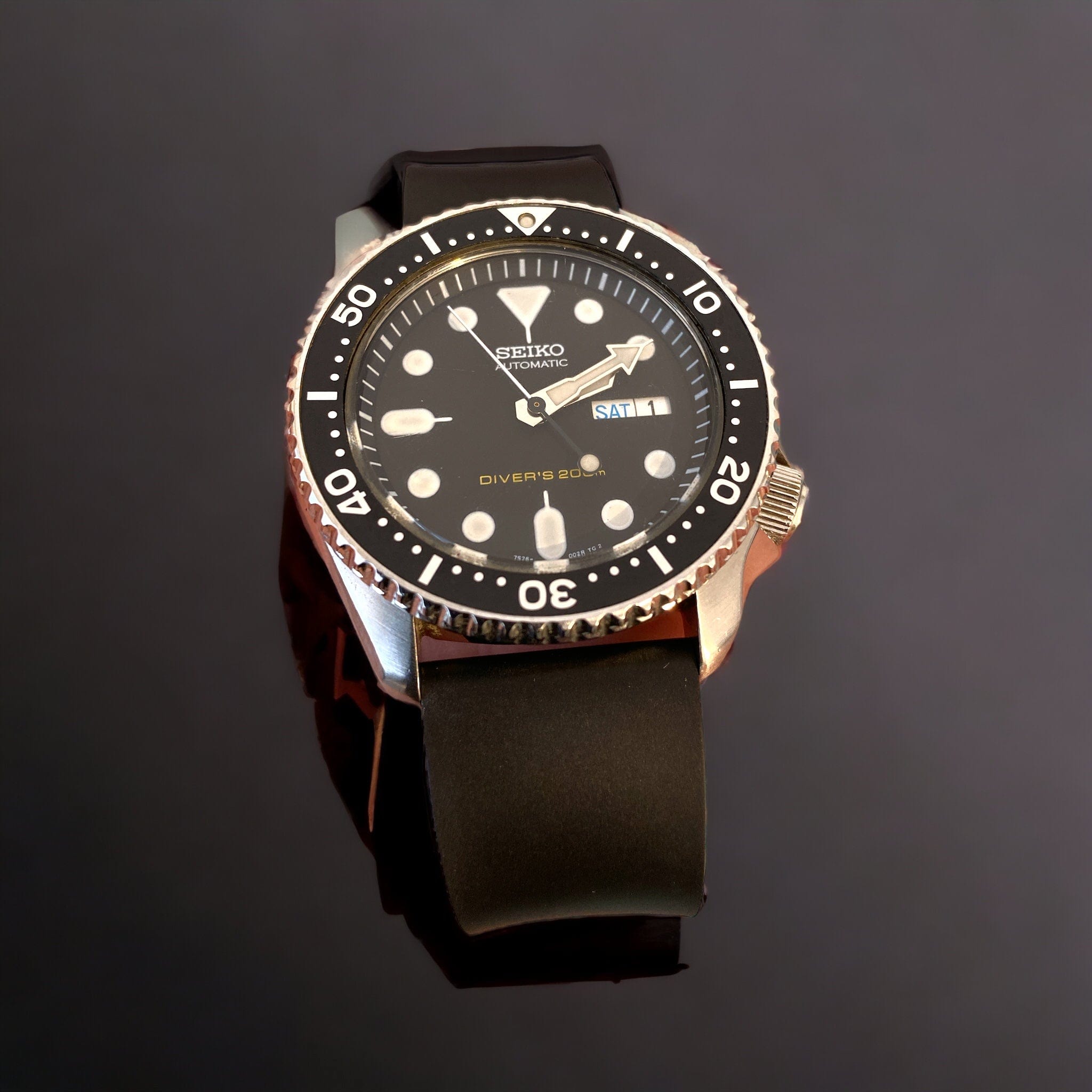 Café Black FKM+ Rubber Watch Strap - Timeless Sophistication for Your ...